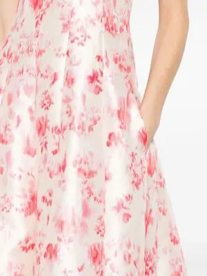 Philosophy Di Lorenzo Serafini Floral-print Flared Midi Dress