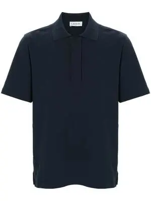 LANVIN Short-sleeve Cotton Polo Shirt - Blue