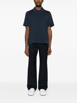 LANVIN Short-sleeve Cotton Polo Shirt - Blue