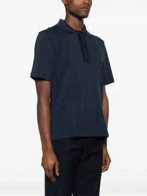 LANVIN Short-sleeve Cotton Polo Shirt - Blue