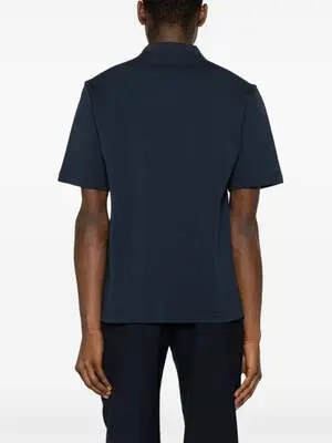 LANVIN Short-sleeve Cotton Polo Shirt - Blue