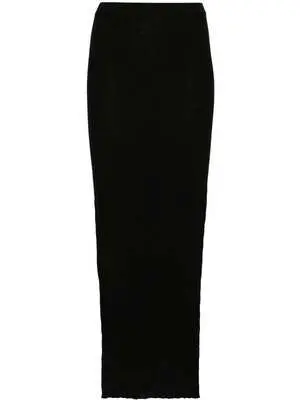 Rick Owens Sacris Ribbed-knit Maxi Skirt - Black