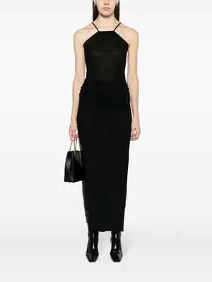 Rick Owens Sacris Ribbed-knit Maxi Skirt - Black
