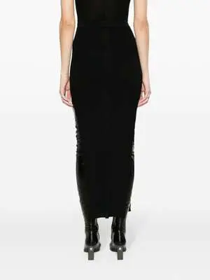 Rick Owens Sacris Ribbed-knit Maxi Skirt - Black