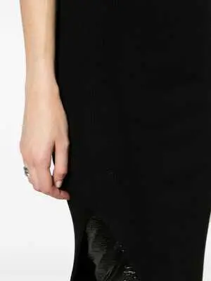 Rick Owens Sacris Ribbed-knit Maxi Skirt - Black