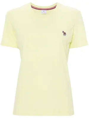 Paul Smith Zebra-patch Cotton T-shirt - Yellow
