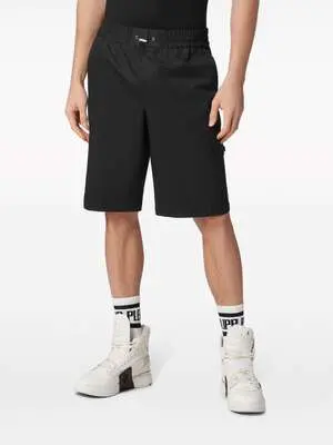Philipp Plein Drawstring Cargo Shorts - Black