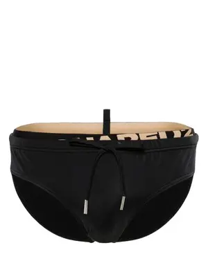 Dsquared2 Logo-print Drawstring-waist Swimming Trunks - Black