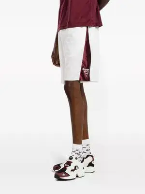 REEBOK Logo-embroidered Mesh Track Shorts - White
