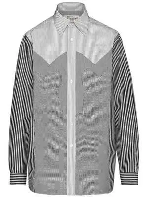 MAISON MARGIELA Yoke Striped Shirt - Black