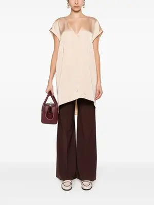 Fabiana Filippi Beaded Trim Satin Tunic