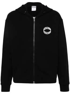 Moschino Logo-appliqué Zip-up Hoodie