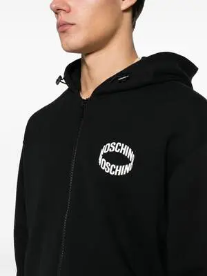 Moschino Logo-appliqué Zip-up Hoodie