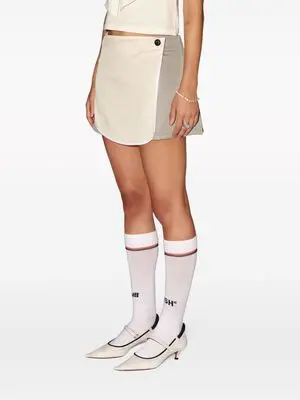 AMBUSH Layered Pleated Mini Skirt - Neutrals