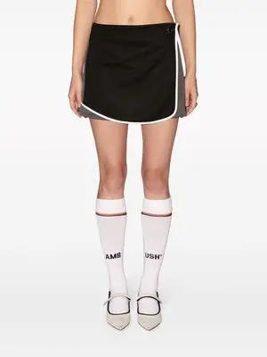 AMBUSH Layered Pleated Miniskirt - Black