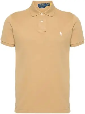 Polo Ralph Lauren Pony-embroidered Cotton Polo Shirt - Neutrals