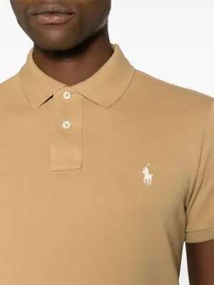 Polo Ralph Lauren Pony-embroidered Cotton Polo Shirt - Neutrals