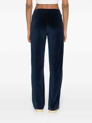 SPORTY & RICH Velour Cotton Track Pants - Blue
