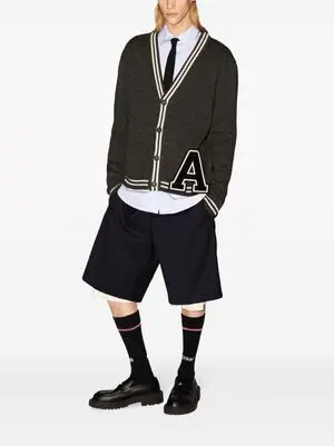 AMBUSH Monogram Appliqué Wool Cardigan