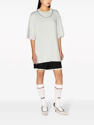 AMBUSH Chain-embellished Organic-cotton T-shirt - Blue
