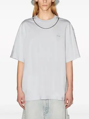 AMBUSH Chain-embellished Organic-cotton T-shirt - Blue