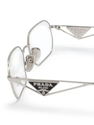 Prada Rectangle-frame Glasses - Silver