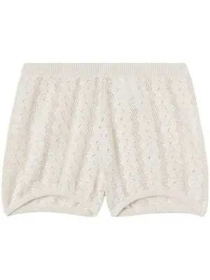 Palm Angels Chain-detail Knitted Shorts