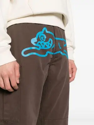 ICECREAM Running Dog Tapered-leg Trousers - Brown