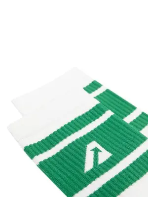 AUTRY Logo-intarsia Ribbed Knee-high Socks