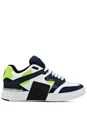 Philipp Plein Mix Logo-patch Sneakers - Blue