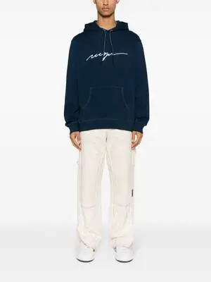MSGM Embroidered Cotton Hoodie