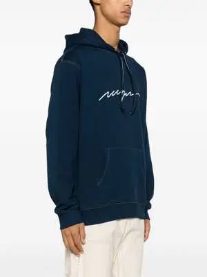 MSGM Embroidered Cotton Hoodie