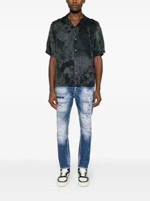 Dsquared2 Distressed Slim-leg Jeans - Blue