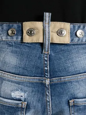 Dsquared2 Distressed Slim-leg Jeans - Blue