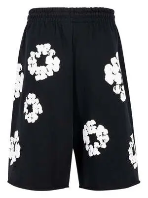 DENIM TEARS The Cotton Wreath Shorts - Black