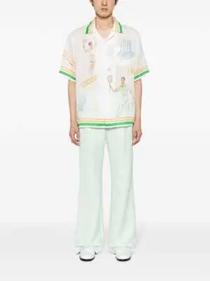 Casablanca Logo-print Linen Shirt - Multicolour