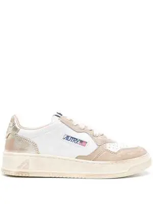 Autry Gold Tone Sneakers For Women