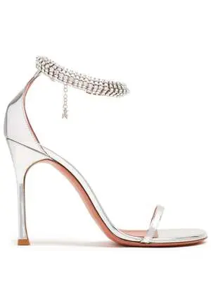 Amina Muaddi Iman 105mm Leather Sandals