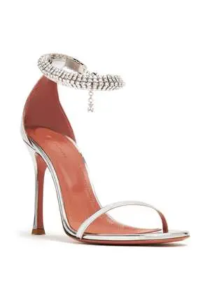 Amina Muaddi Iman 105mm Leather Sandals