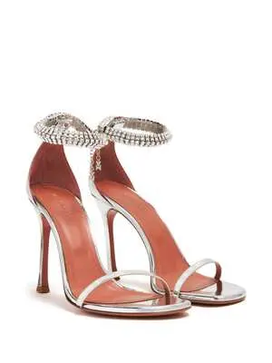 Amina Muaddi Iman 105mm Leather Sandals
