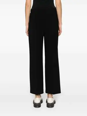Theory Mid-rise Wide-leg Trousers - Black