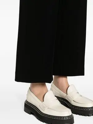 Theory Mid-rise Wide-leg Trousers - Black