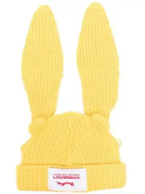 CHARLES JEFFREY Chunky Rabbit Beanie Yellow