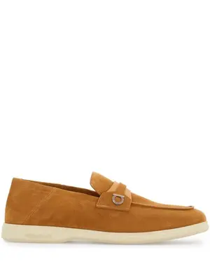 FERRAGAMO Gancini-buckle Leather Loafers