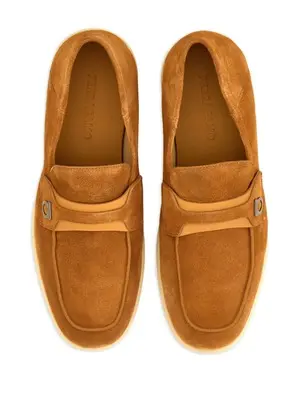 FERRAGAMO Gancini-buckle Leather Loafers