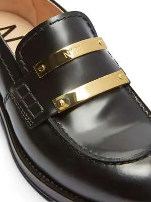 N°21 Logo-plaque Panelled Loafers
