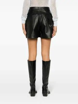 Off-White High-waisted Leather Shorts