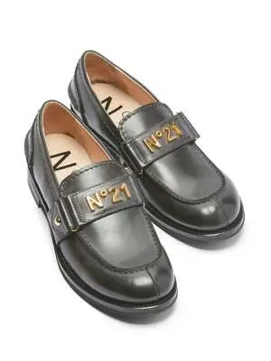 N°21 Logo-lettering Panelled Loafers