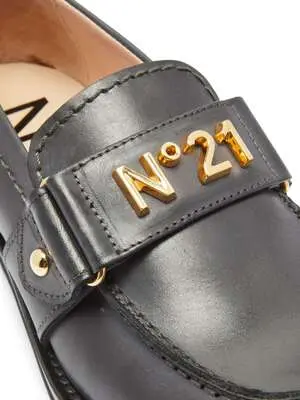 N°21 Logo-lettering Panelled Loafers