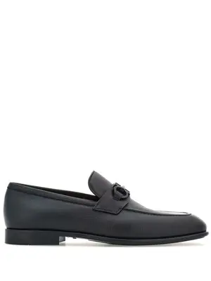 FERRAGAMO Gancini Ornament Moccasins - Black